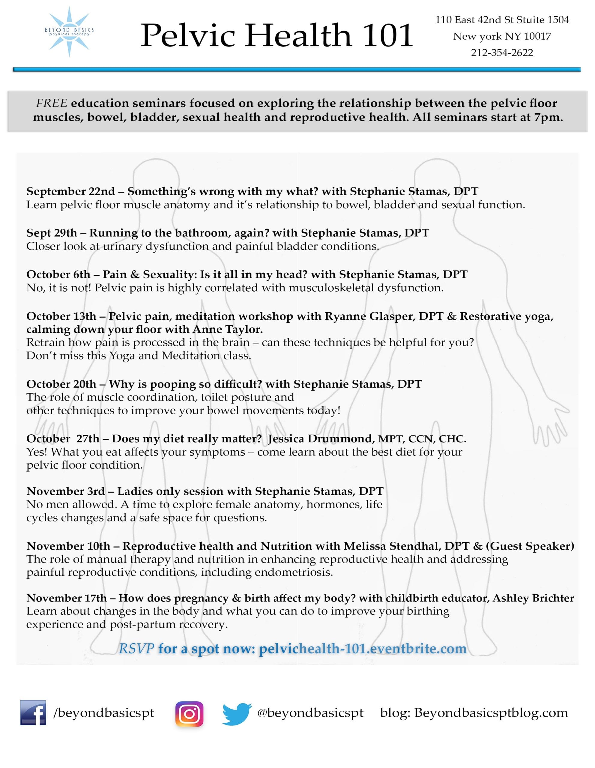 Pelvic Health 101: Fall Session Starts September 22nd